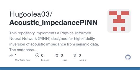 Github Hugoolea Acoustic Impedancepinn This Repository Implements A Physics Informed Neural