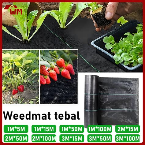 Black Weedmat Tebal Kain Anti Rumput Weed Mat Heavy Duty Weed Control