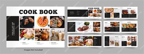 Premium Vector Cookbook Layout Template Design