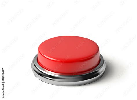 Red Button Isolated With Clipping Path Stock Illustration Adobe Stock
