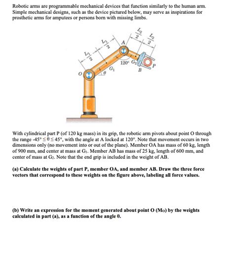 Solved Robotic Arms Are Programmable Mechanical Devices That Chegg