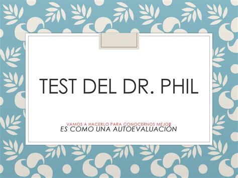 Vamos A Hacerlo Para Conocernos Mejor Es Como Una Autoevaluaci N Ppt