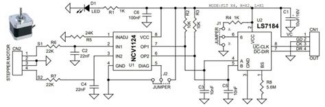 Stepper Motor Based Rotary Encoder With Clock And Up Down Direction Signal Output Electronics Lab