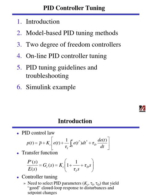 pid tuning pdf control theory emergence