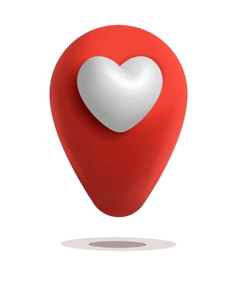 map pointer 3d pin vector isometric icon valentine