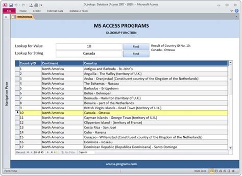 Ms Access Dlookup Function Microsoft Access Programs Function