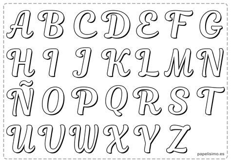 Letras Grandes Para Imprimir Papelisimo Abecedario Letras Grandes My