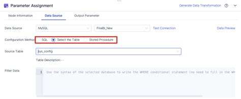 Parameter Assignment Finedatalink Help Document