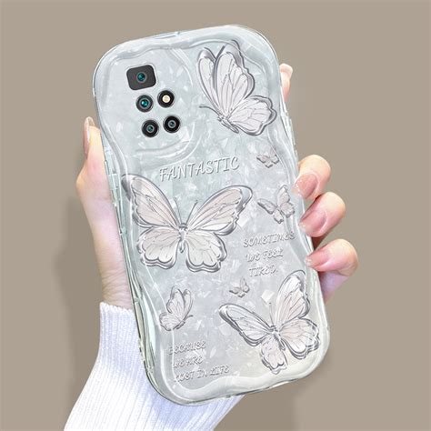 Jual Xiaomi Redmi Untuk Hp Casing Phone Case Handphone Soft Cover Jade Butterfly Kesing Cream