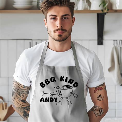 Personalised Bbq King Apron Funny Grilling Apron By Weasel And Stoat