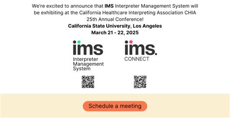 Meet Ims At California Healthcare Interpreting Association Chia 25th