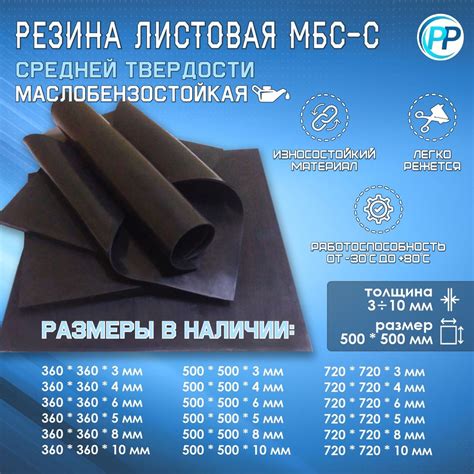 Резина листовая 2-ф 1 МБС (Маслобензостоикая) 10 мм 500х500 мм - купить ...