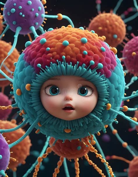 Surreal Doll Faced Virus Particle Ai Generative Stock Image Image Of Concept Surreal 308971551