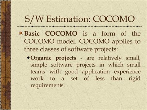 Software Estimation Part Ii Ppt
