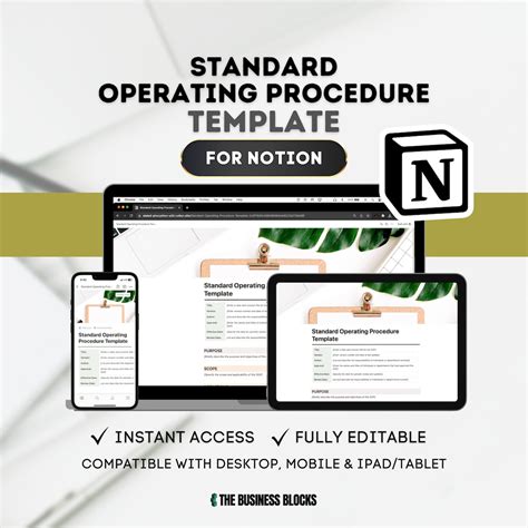 Notion Standard Operating Procedure Sop Template Sop Organization In