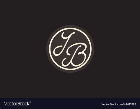 Initial Letter Ib Monogram Logo With Simple Vector Image