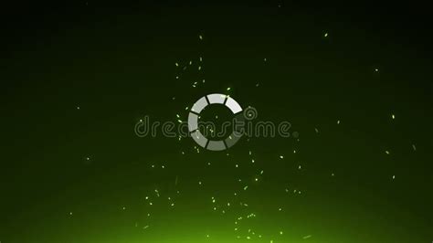 animation of loading over digital screen with lights stock video