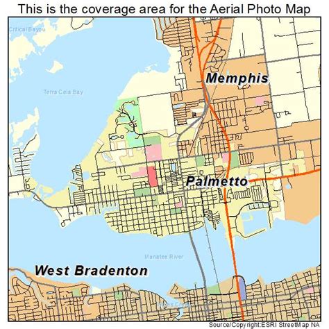 Aerial Photography Map Of Palmetto Fl Florida