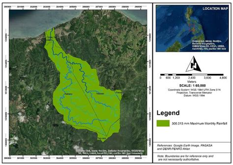 Nabaoy River Watershed Raster Map Of Rainfall Layer Download Scientific Diagram