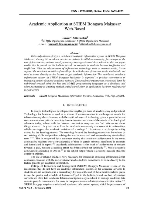 pdf academic application at stiem bongaya makassar web based