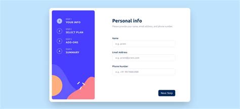 built multi step form app using nextjs reactjs typescript tailwind