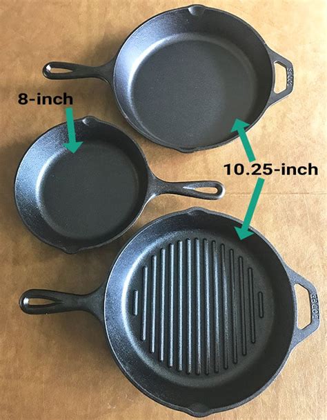 What Size Cast Iron Skillet Should You Buy Comparison Chart