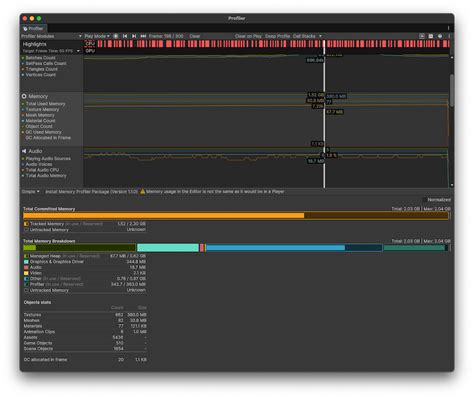 unity 手册：内存分析器模块介绍 unity 游戏引擎