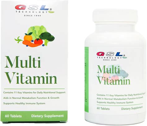 Amazon GSL Technology Multi Vitamin Contains Key Vitamins For