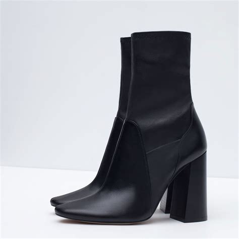 Ladies Black Ankle Heeled Boots At Samantha Hanlon Blog