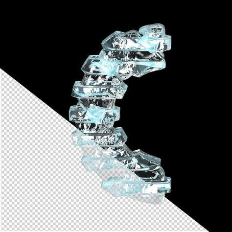 Ice Symbol With Horizontal Blocks Premium Psd