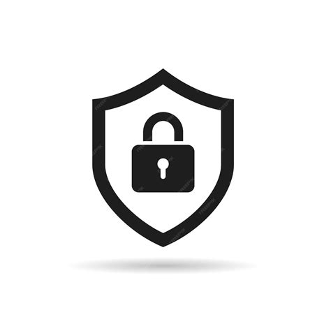 Premium Vector Shield With Padlock Icon Vector Illustration