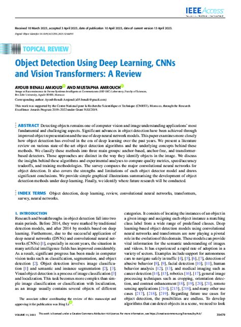 Pdf Object Detection Using Deep Learning Cnns And Vision