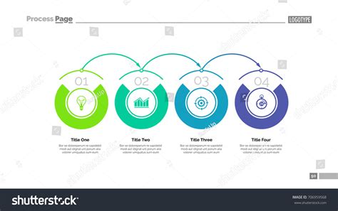 Process Chart Slide Template Stock Vector Royalty Free Shutterstock