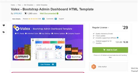 Share Valex Bootstrap Admin Dashboard Html Template