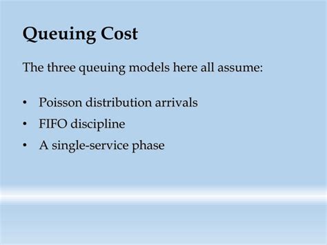 Queueing Theory Waiting Line Model Heizer And Render Pptx