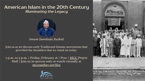 American Islam In The 20th Century Imam Sundiata Rashid Mcc East Bay
