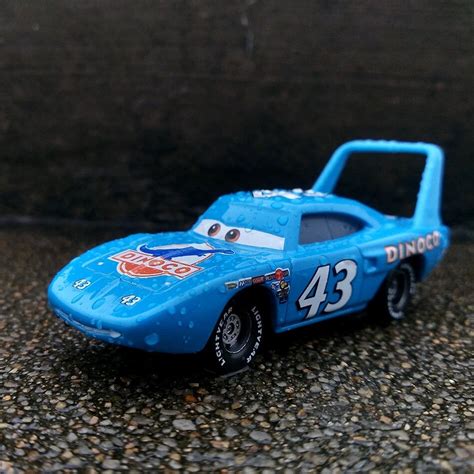 New Disney Pixar Cars Dinoco Mcqueen Blue Diecast Toy Race Car Original