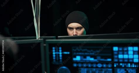 Portrait Of Tired Hacker With Dark Circles Under His Eyes Breaks Into The Company S Data Servers