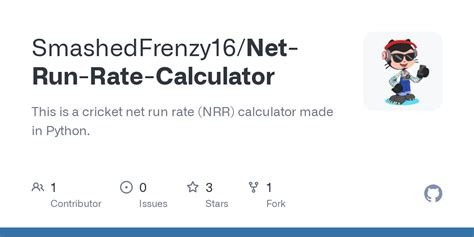 Github Smashedfrenzy16net Run Rate Calculator This Is A Cricket Net Run Rate Nrr