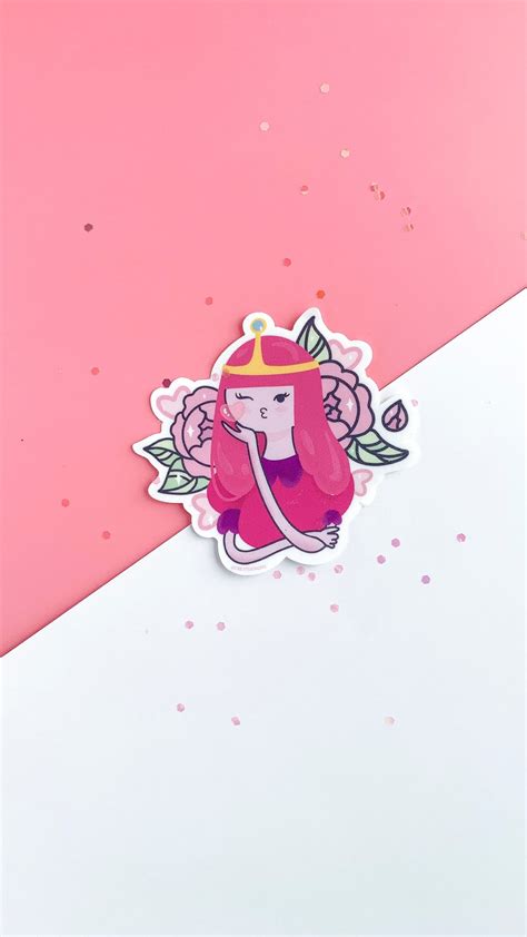 Princess Bubblegum Sticker Adventure Time Waterproof Vinyl Decal Etsy