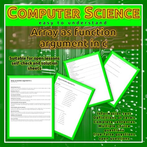 Easy Computer Science Array As Function Argument In C Infotext