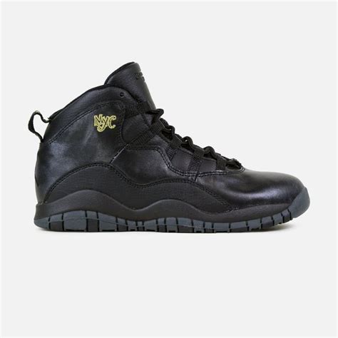 Jordan Air Jordan 10 Retro Nyc Pre School Black Black Dark Grey