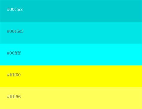Paleta De Cores Ciano [códigos Esquemas E Combinações]