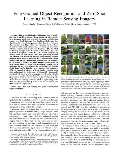 Pdf Fine Grained Object Recognition And Zero Shot Learning In Remote