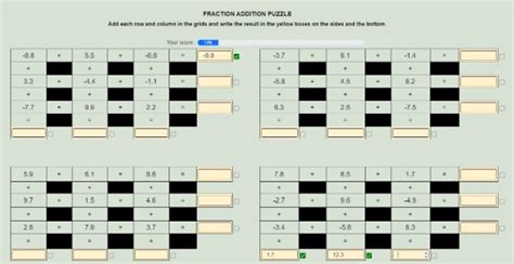 Fraction Addition Puzzle Activelearninglabs Interactive Learning