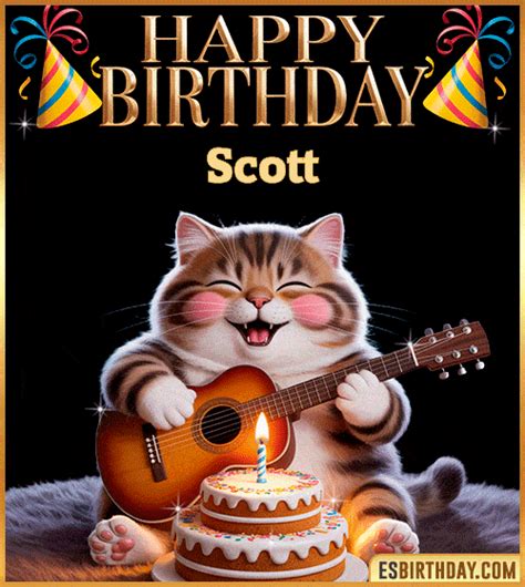 Happy Birthday Scott  🎂 Animated Images Wishes And Music 【27 S】