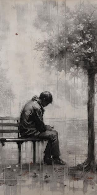 Premium Ai Image Schizophrenia A Poignant Representation In Black And White