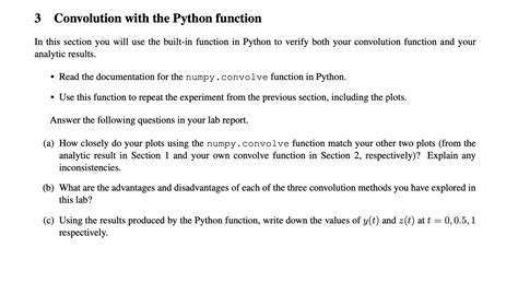 Solved In Python ﻿jupyter Notebook3 ﻿convolution With The