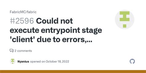 could not execute entrypoint stage client due to errors provided by