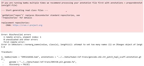 Biocparallel Errors When Running Bambu For Quantification · Issue 340